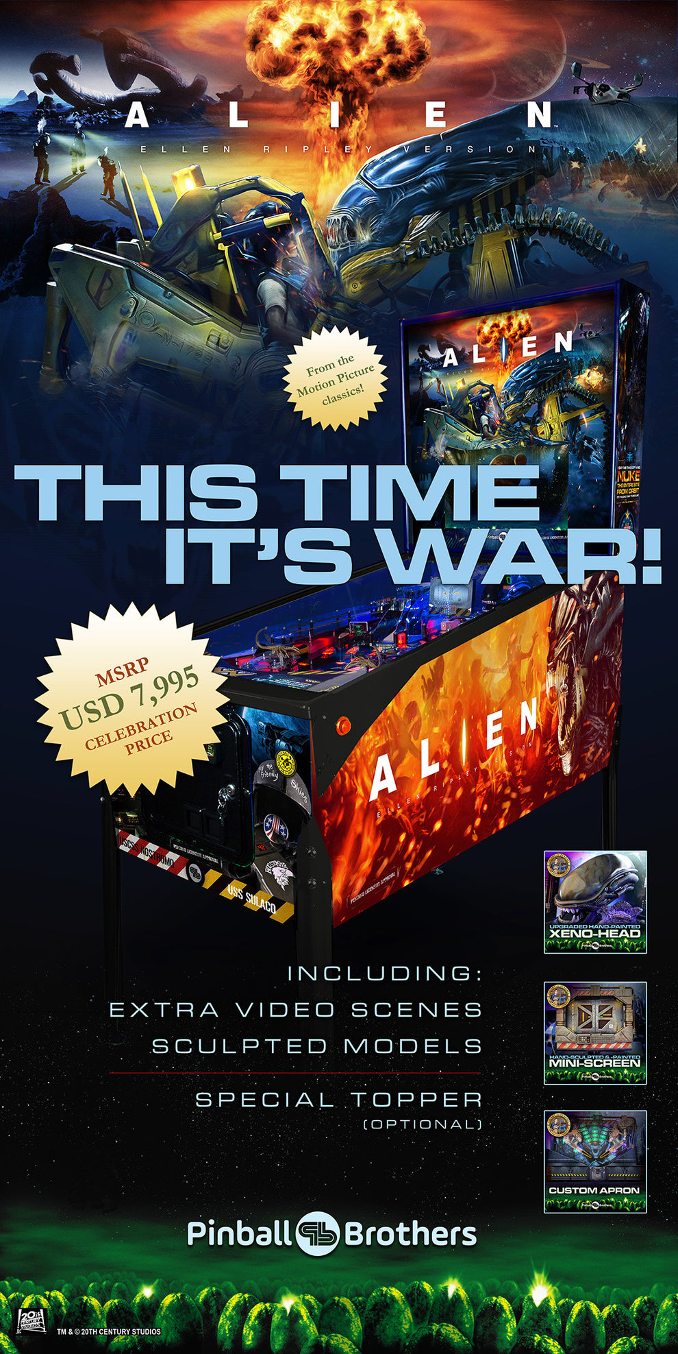 Alien Pinball Machine - Ellen Ripley Version – San Diego Amusements